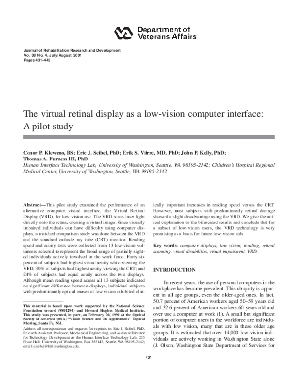 (PDF) The virtual retinal display as a low-vision computer interface: a ...