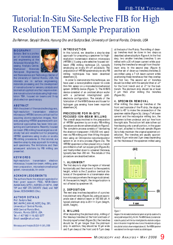 (PDF) Tutorial: In-Situ Site-Selective FIB for High Resolution TEM ...