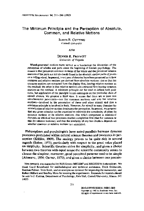 (PDF) The minimum principle and the perception of absolute, common, and ...