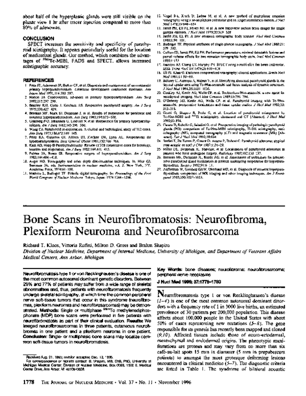 (PDF) Bone scans in neurofibromatosis: neurofibroma, plexiform neuroma ...