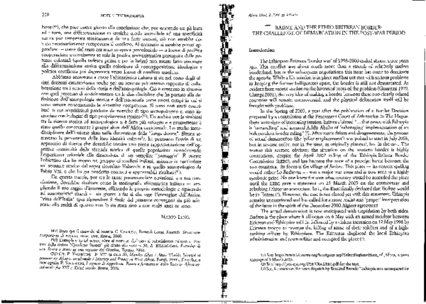(PDF) Badme and the Ethio-Eritrean border: the challenges of ...