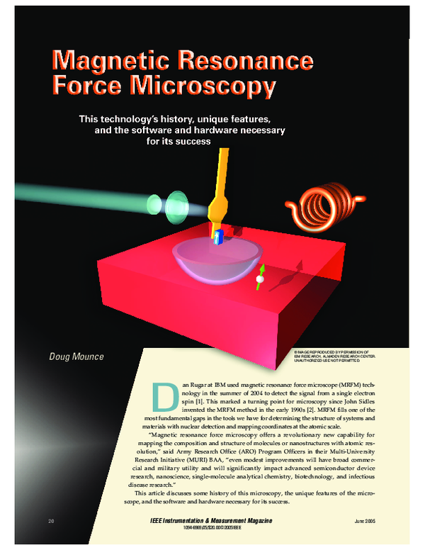 (PDF) Magnetic Resonance Force Microscopy