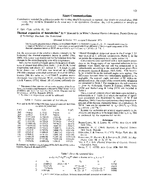 (PDF) Thermal expansion of benzalazine