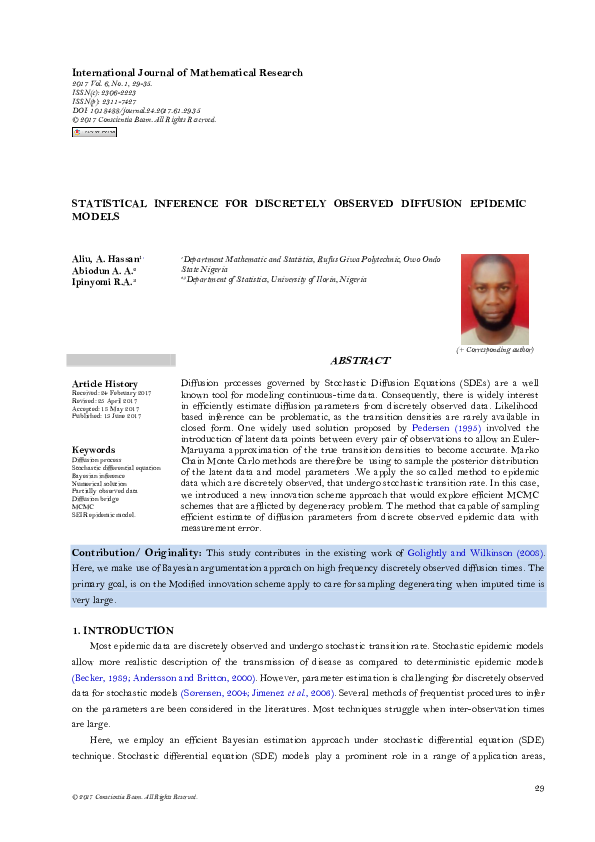 Pdf Statistical Inference For Discretely Observed Markov Jump Processes