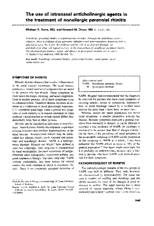(PDF) The use of intranasal anticholinergic agents in the treatment of ...