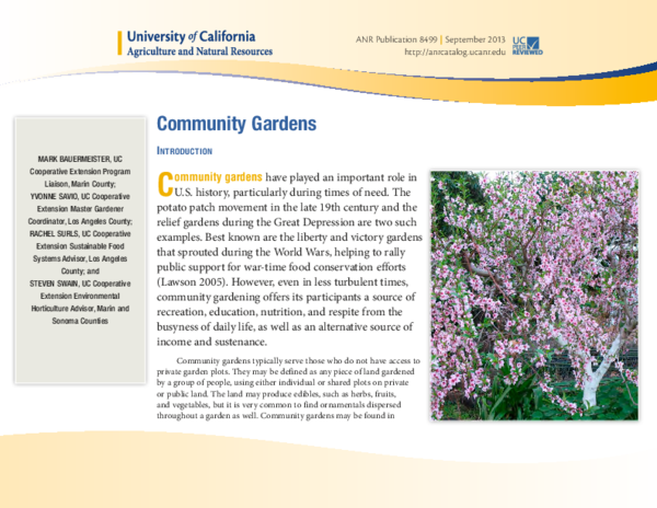 (PDF) Community Gardens