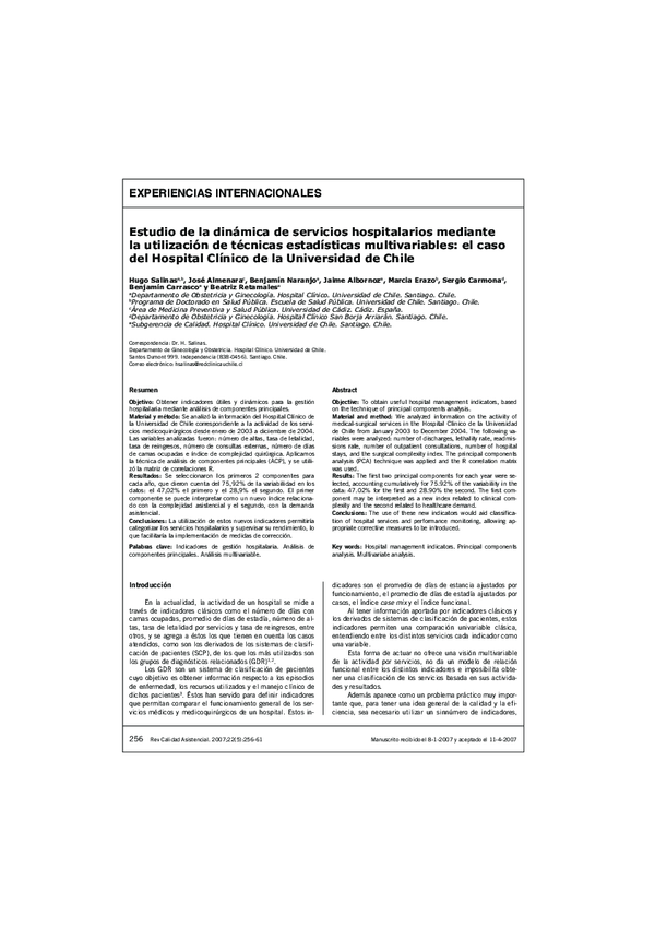 (PDF) Estudio de la dinámica de servicios hospitalarios mediante la ...
