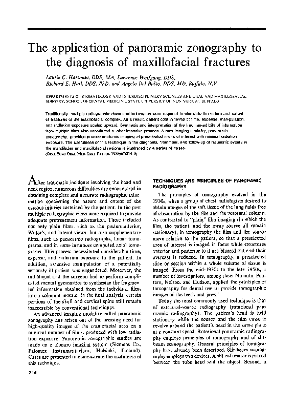 (PDF) The application of panoramic zonography to the diagnosis of ...