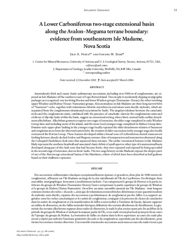 (PDF) A Lower Carboniferous two-stage extensional basin along the ...