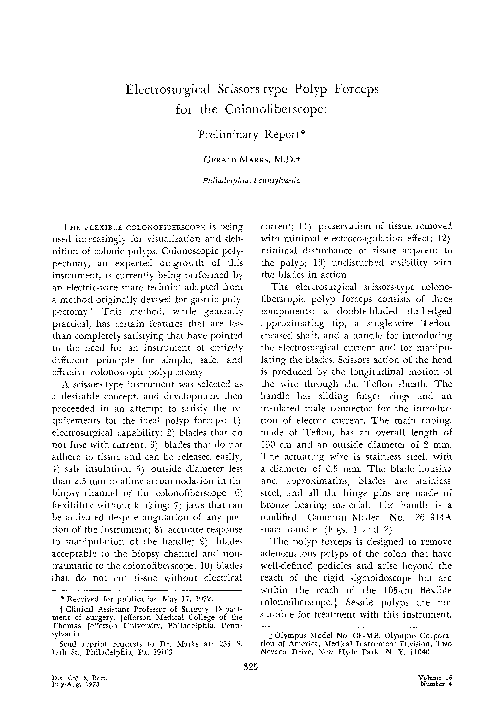 (PDF) Electrosurgical scissors-type polyp forceps for the ...