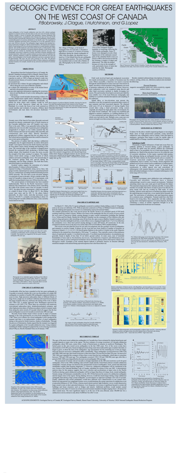 (PDF) Geologic Evidence for Great Earthquakes on the West Coast of Canada