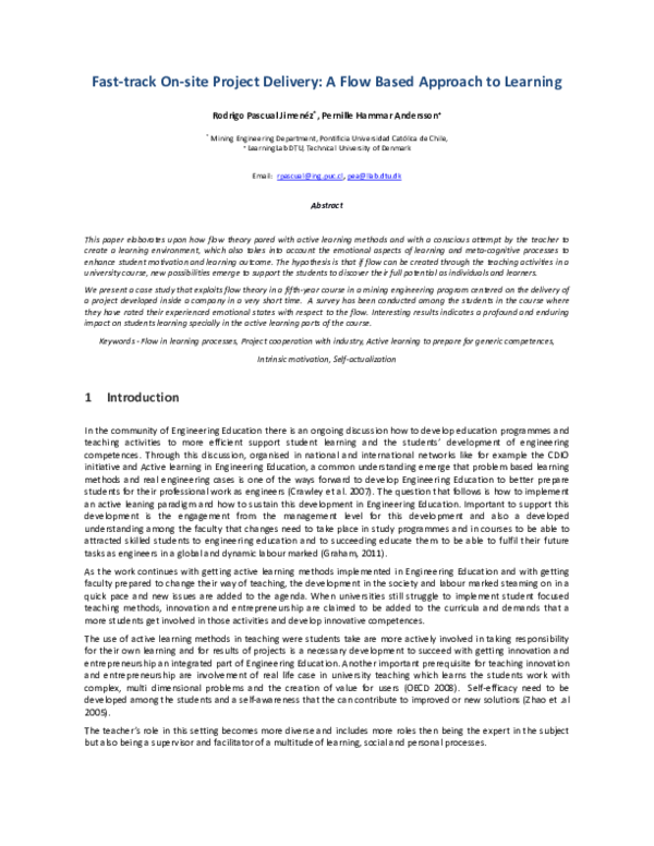 (PDF) Fast-track On-site Project Delivery: A Flow Based Approach to ...