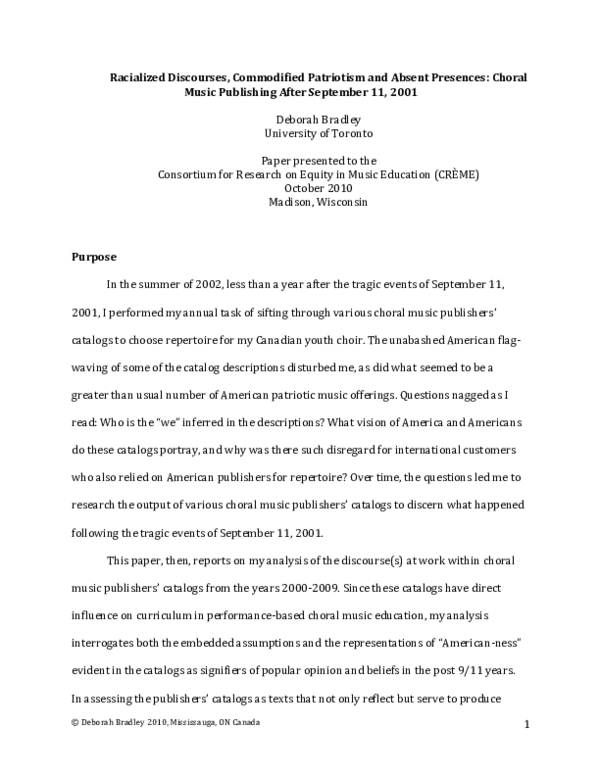 (PDF) Racialized Discourses, Commodified Patriotism and Absent ...