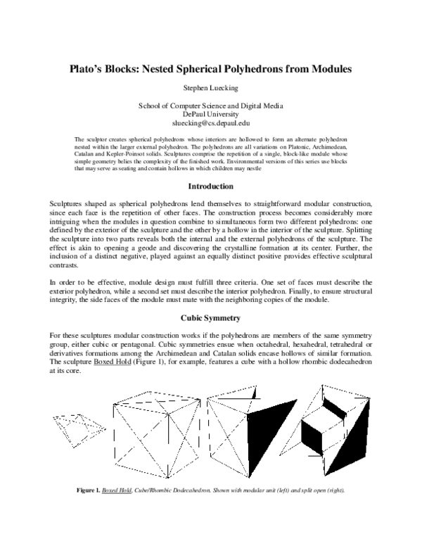 (PDF) Plato's blocks