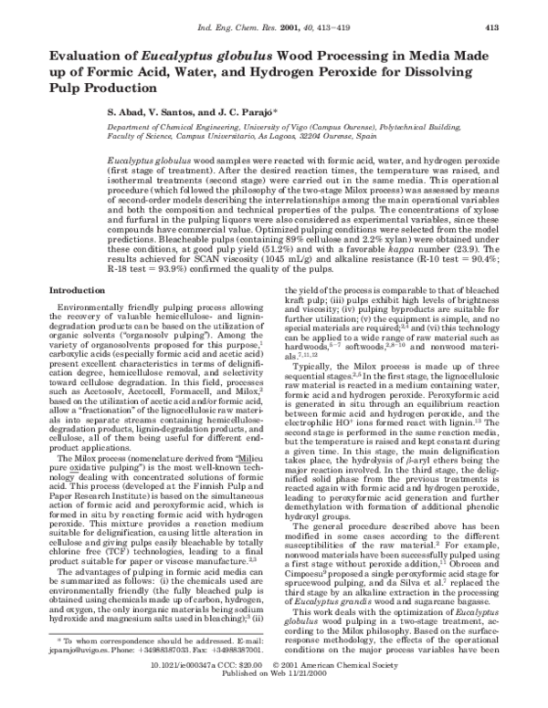 (PDF) Evaluation of Eucalyptus globulus Wood Processing in Media Made ...