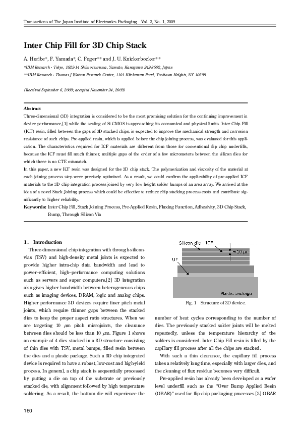 (PDF) Inter Chip Fill for 3D Chip Stack