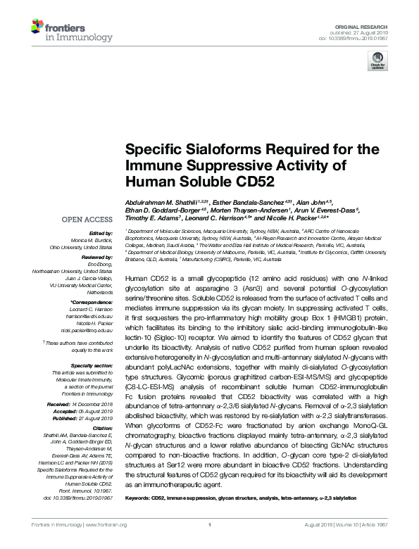 (PDF) Specific Sialoforms Required for the Immune Suppressive Activity ...