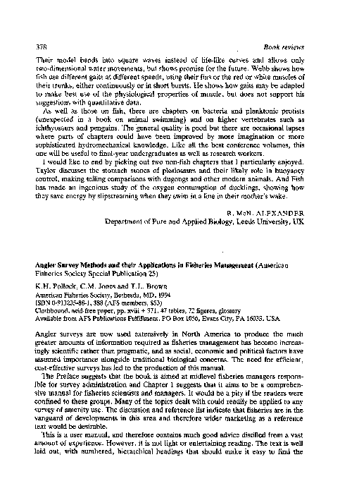 (PDF) Angler Survey Methods and Their Applications in Fisheries Management