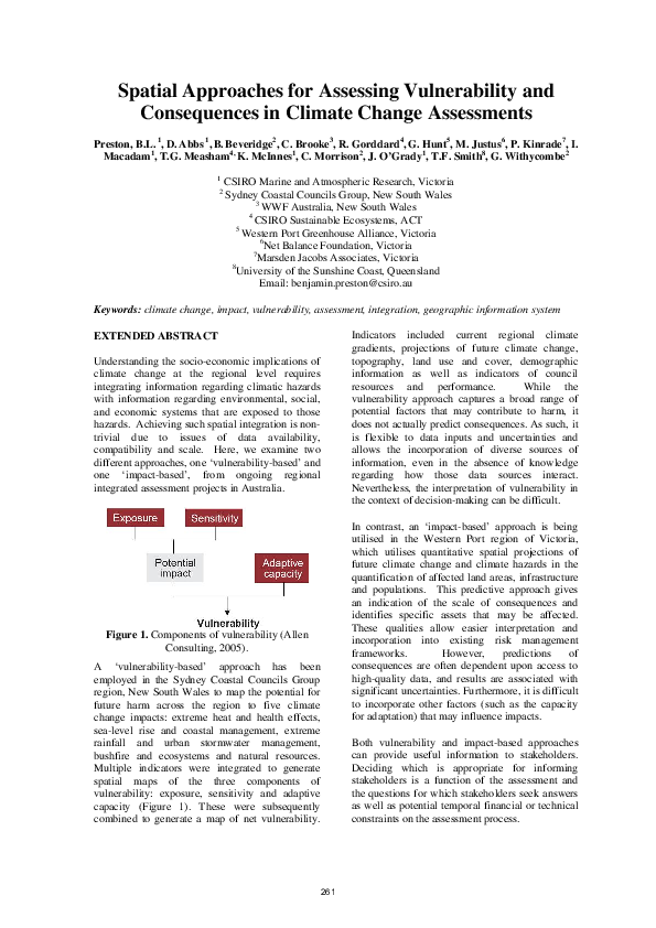 (PDF) Spatial approaches for assessing vulnerability and consequences ...