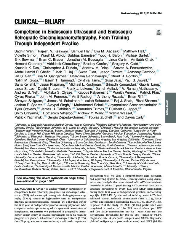 (PDF) Competence in Endoscopic Ultrasound and Endoscopic Retrograde ...