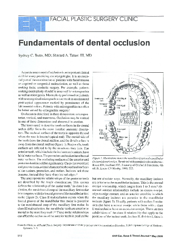 (PDF) Fundamentals of dental occlusion