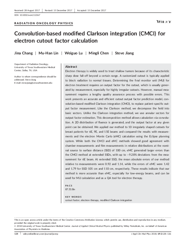 (PDF) Convolution-based modified Clarkson integration (CMCI) for ...