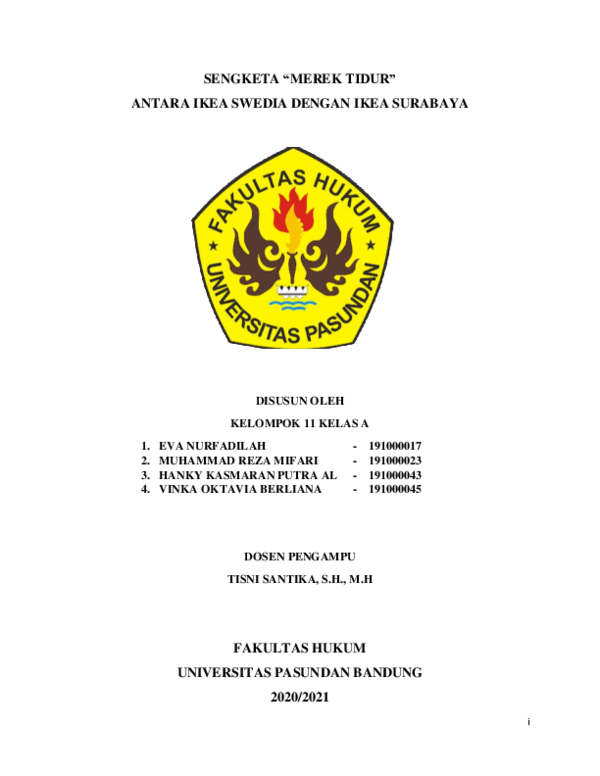 (PDF) Artikel Ilmiah Hak Atas Kekayaan Intelektual - Sengketa Merek ...