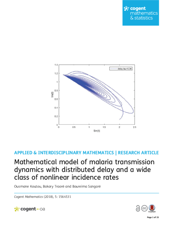 (PDF) Mathematical model of malaria transmission dynamics with ...