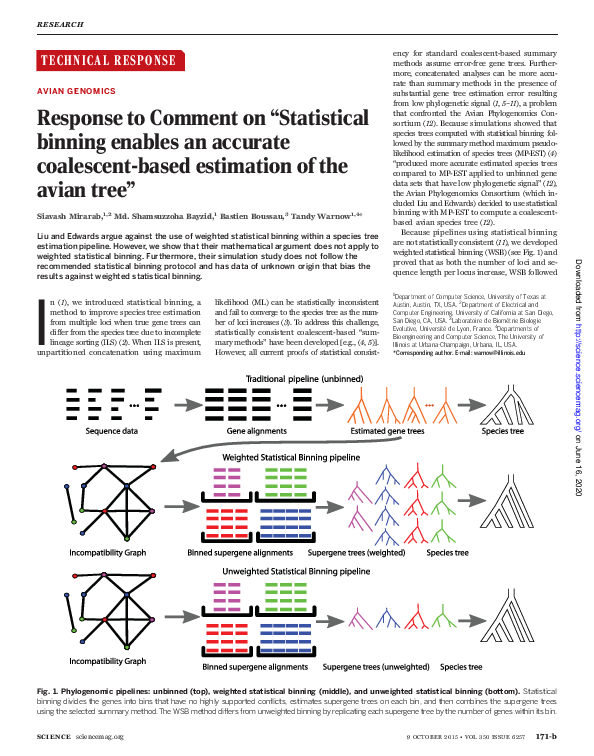 (PDF) Response to Comment on "Statistical binning enables an accurate ...