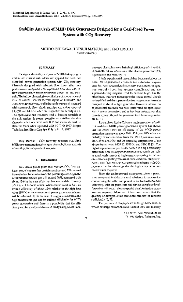 (PDF) Stability analysis of MHD disk generators designed for a coal ...