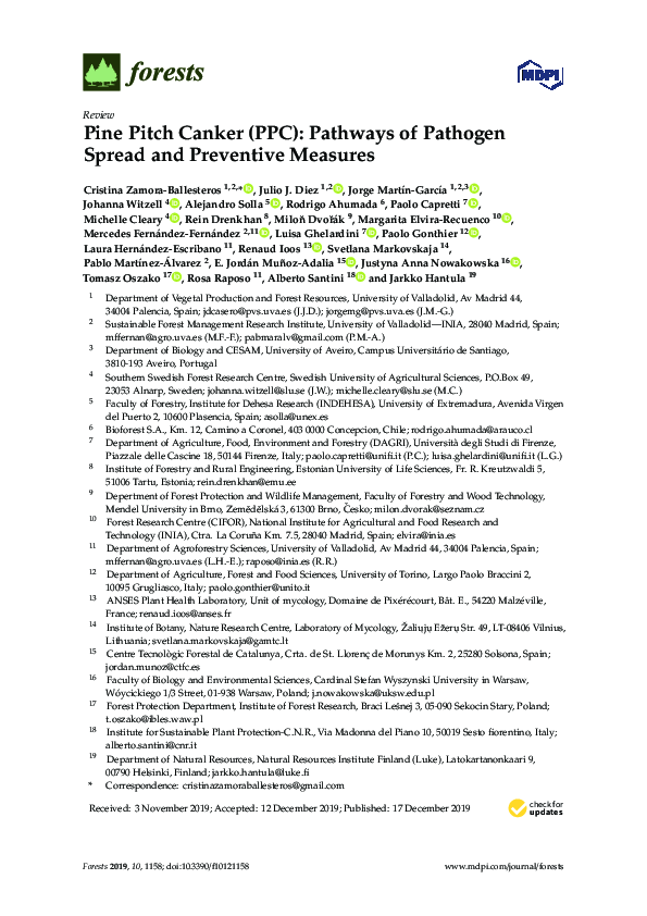 (PDF) Pine Pitch Canker (PPC): Pathways of Pathogen Spread and ...