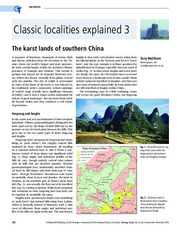 (PDF) The karst lands of southern China
