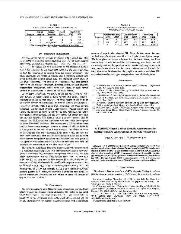 Pdf A Cordic Based Unified Systolic Architecture For Sliding Window