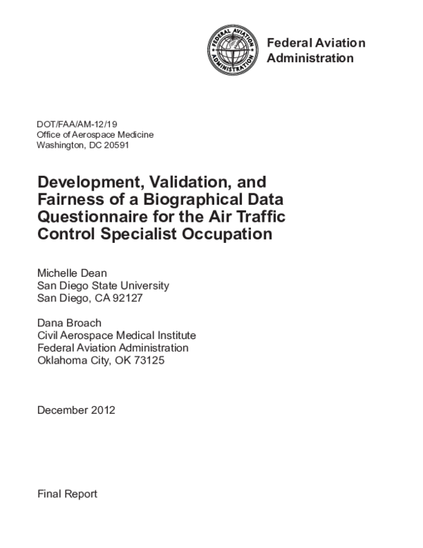 (PDF) Development, Validation, and Fairness of a Biographical Data ...