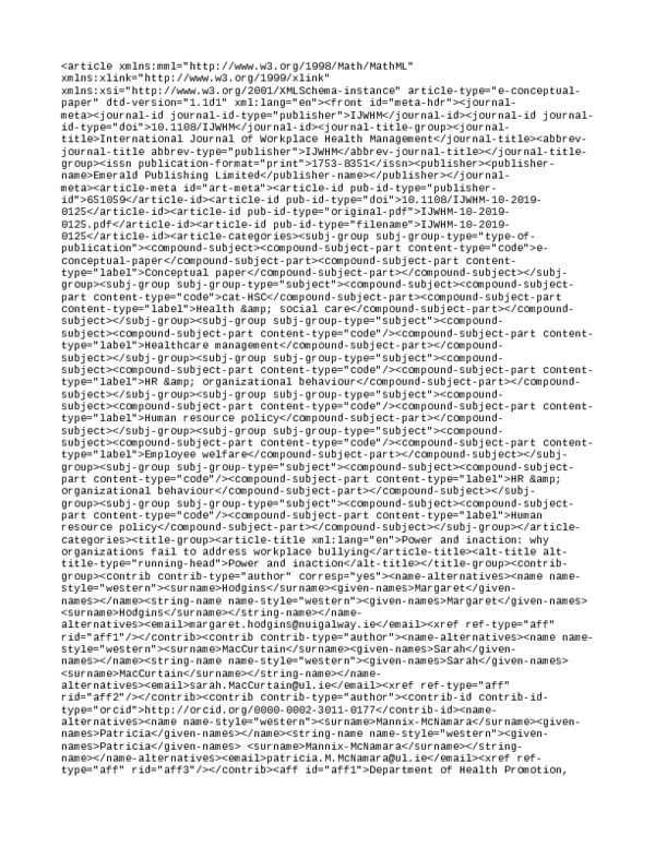 Power and inaction: why organizations fail to address workplace ...