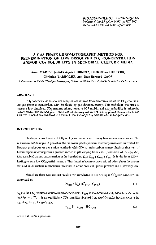 (PDF) A gas phase chromatography method for determination of low ...