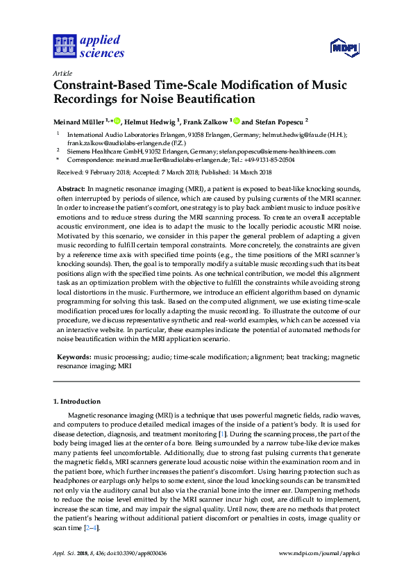 (PDF) Constraint-Based Time-Scale Modification of Music Recordings for ... (PDF) Constraint-Based Time-Scale Modification of Music Recordings for ...