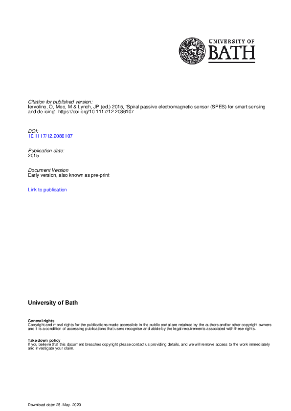 (PDF) Spiral passive electromagnetic sensor (SPES) for smart sensing ...