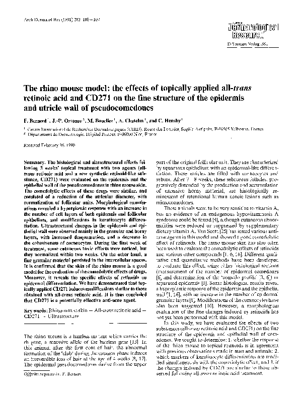 (PDF) Mechanical stress and the development of pseudo-comedones and ...