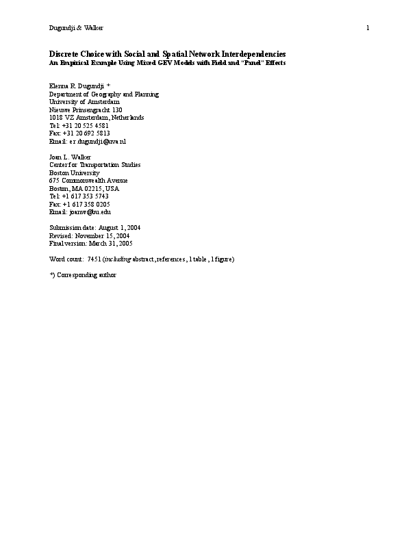 (PDF) Discrete choice with social and spatial network interdependencies: an empirical example ...