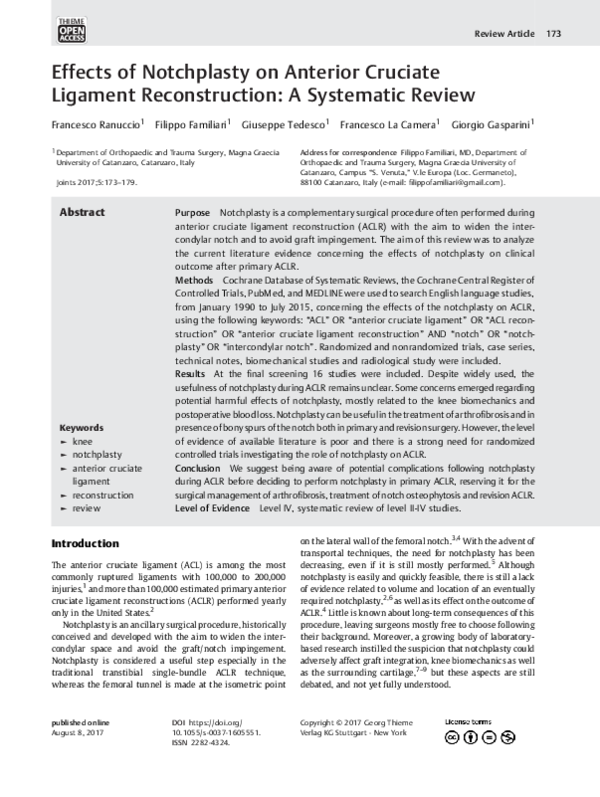 (PDF) Effects of Notchplasty on Anterior Cruciate Ligament ...