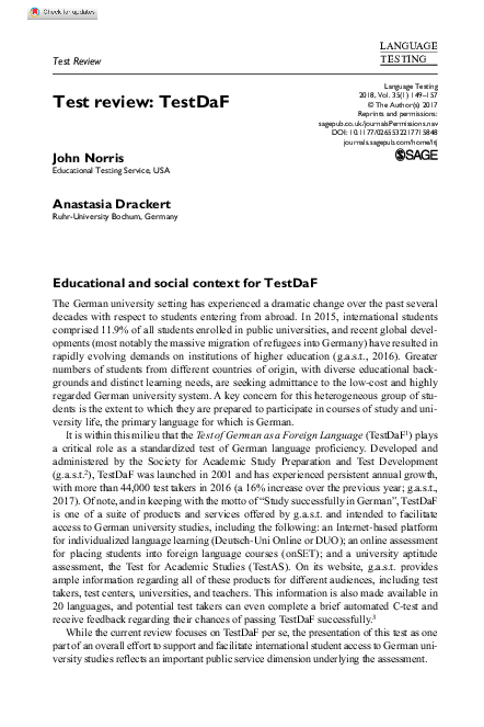 (PDF) Test review: TestDaF