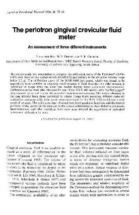 (PDF) The periotron gingival crevicular fluid meter