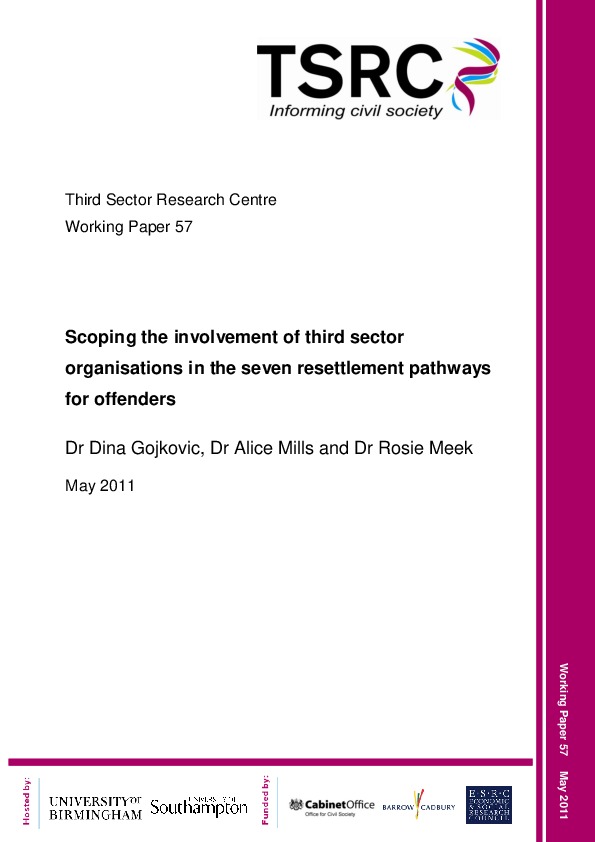 (PDF) Scoping the involvement of third sector organisations in the ...