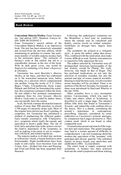 (PDF) Evolution of Homoeopathic Repertories and Repertorisation