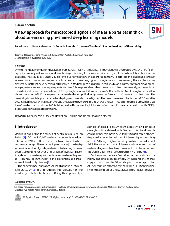 (PDF) A new approach for microscopic diagnosis of malaria parasites in ...