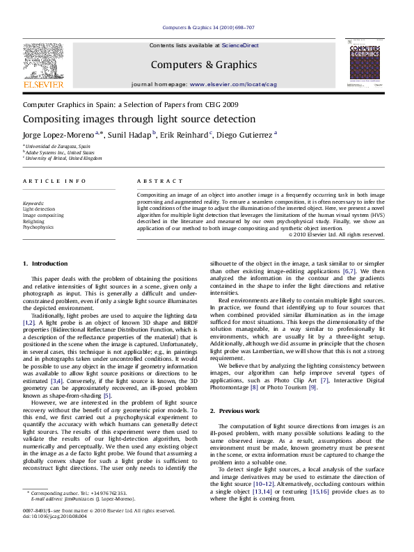 Pdf Compositing Images Through Light Source Detection 