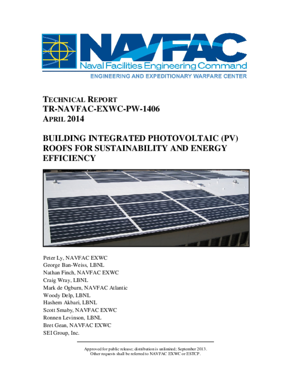 (PDF) Building Integrated Photovoltaic (BIPV) Roofs for Sustainability ...