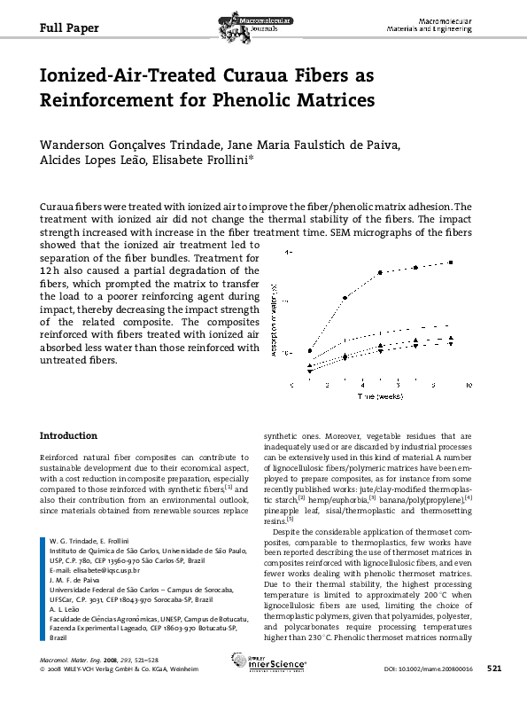 (PDF) Ionized-Air-Treated Curaua Fibers as Reinforcement for Phenolic ...
