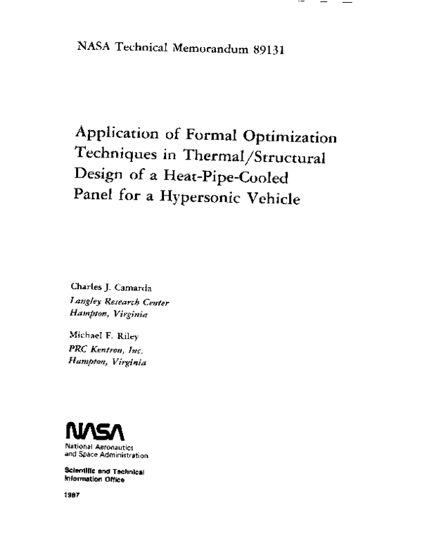 (PDF) Application of formal optimization techniques in thermal ...
